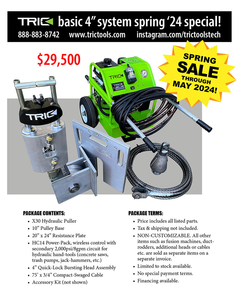 Trenchless Pipe Bursting Equipment and Accessories Manufacturer | TRIC ...